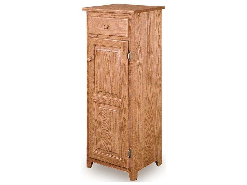 Amish Classic Narrow Pie Safe with Drawer - Brandenberry Amish Furniture
