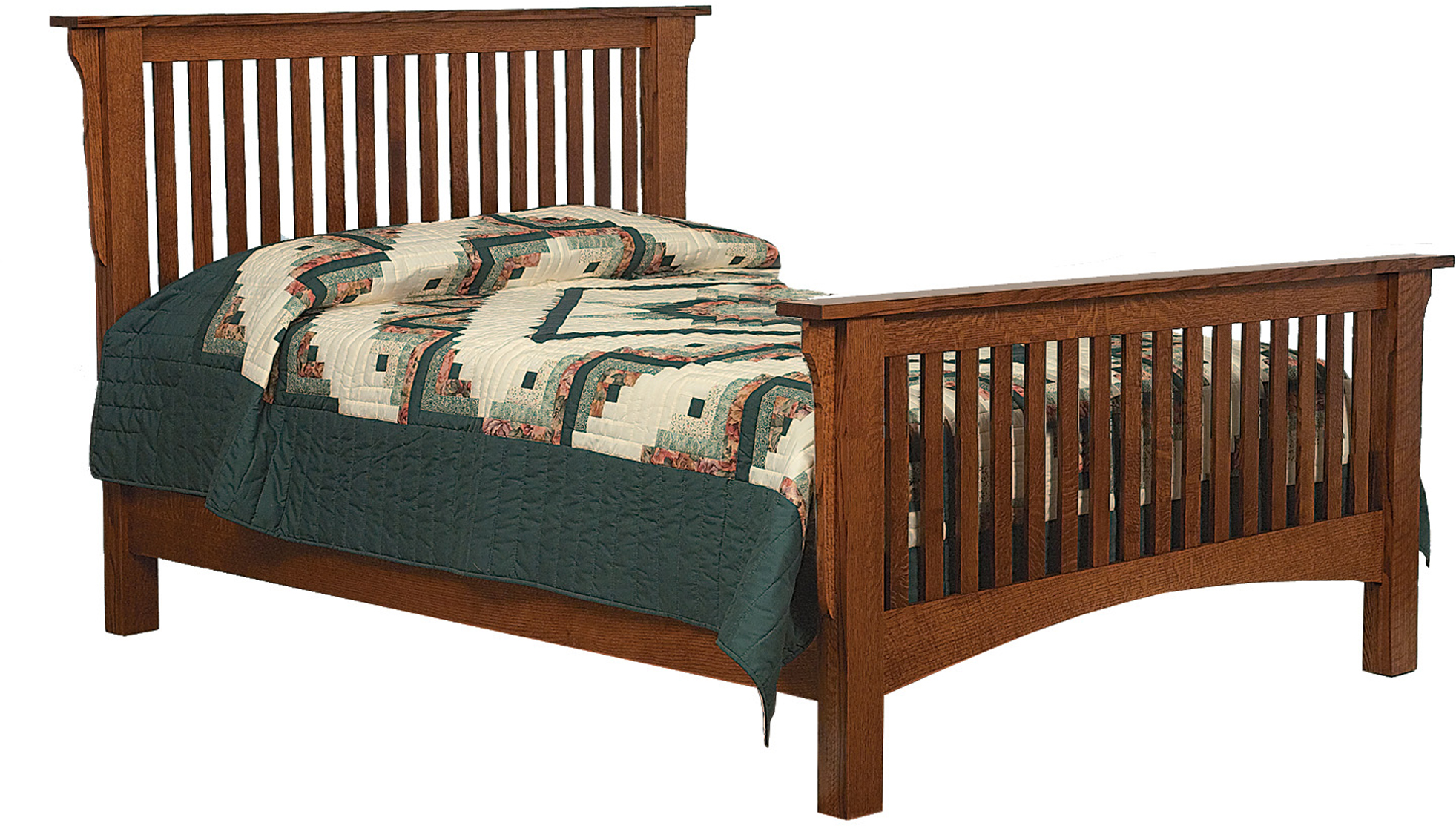 Schwartz Mission Bed | Amish Bed | Solid Hardwood Bed