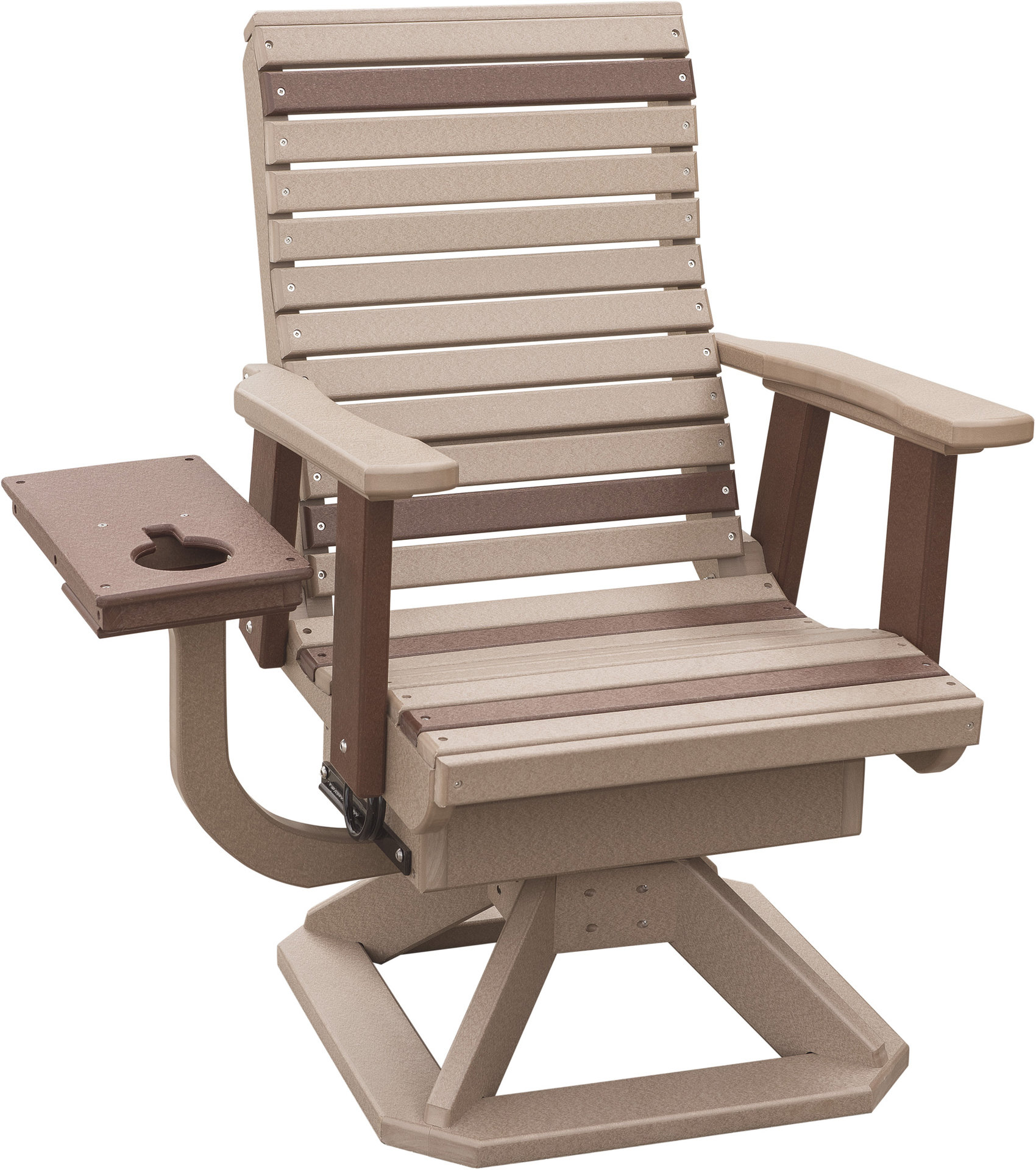 Roll Back Swivel Rocker | Amish Swivel Rocker | Patio Swivel Rocker